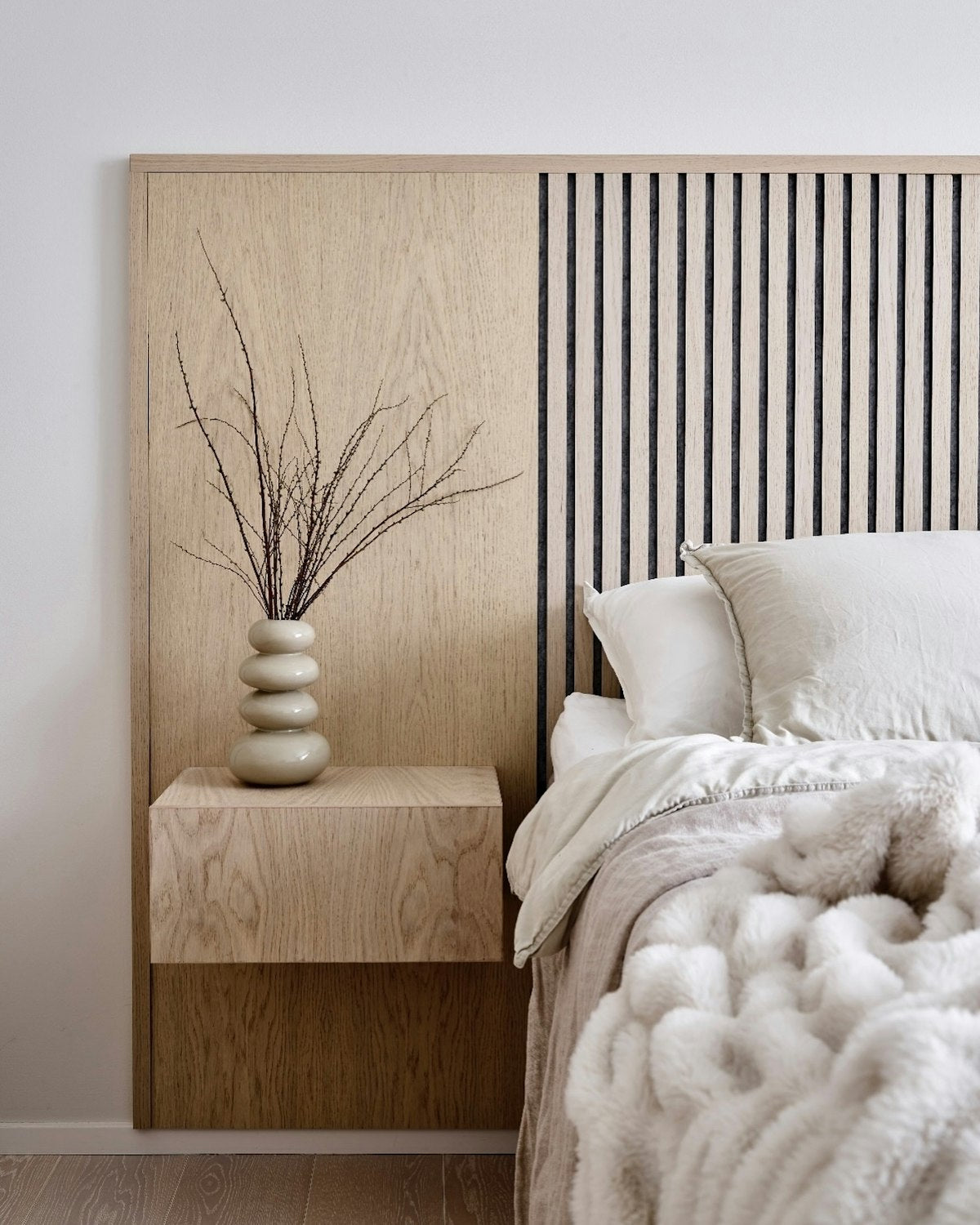 Give your bedroom new life with panels as a headboard